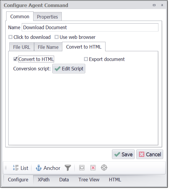 Convert Document to HTML Scripts