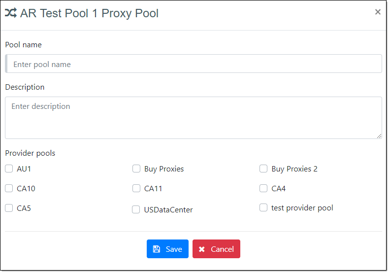 Proxy Pools